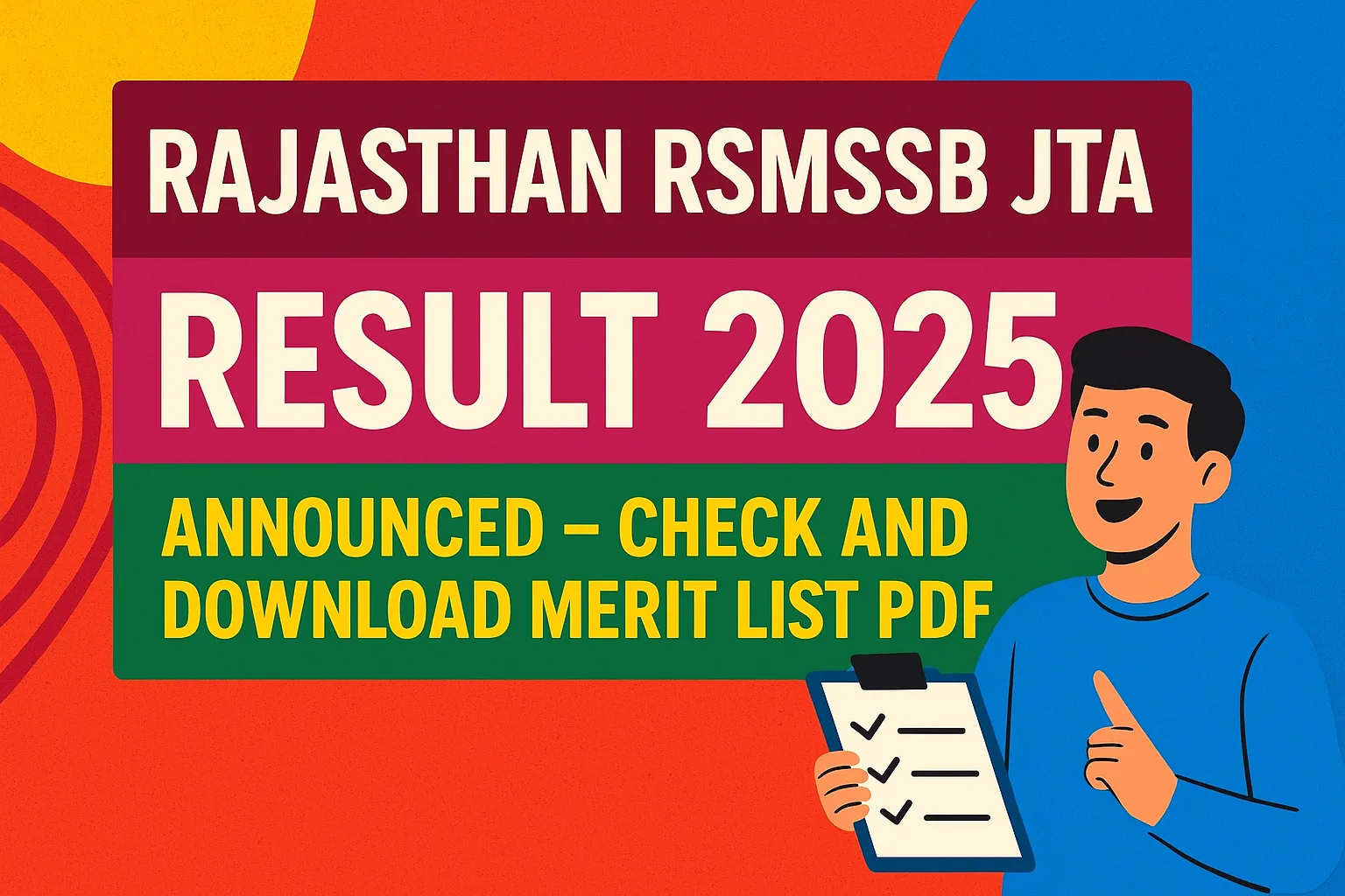Rajasthan RSMSSB JTA Result 2025 Announced – Check and Download Merit ...